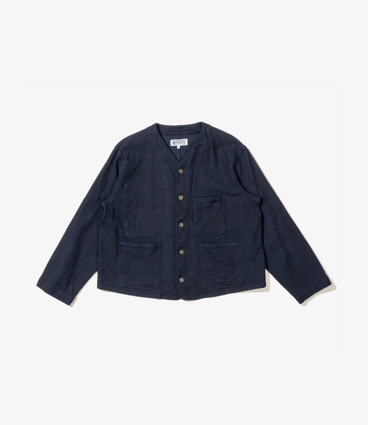 Short Engineer Jacket – Navy Basketweave | Workaday | Nepenthes London