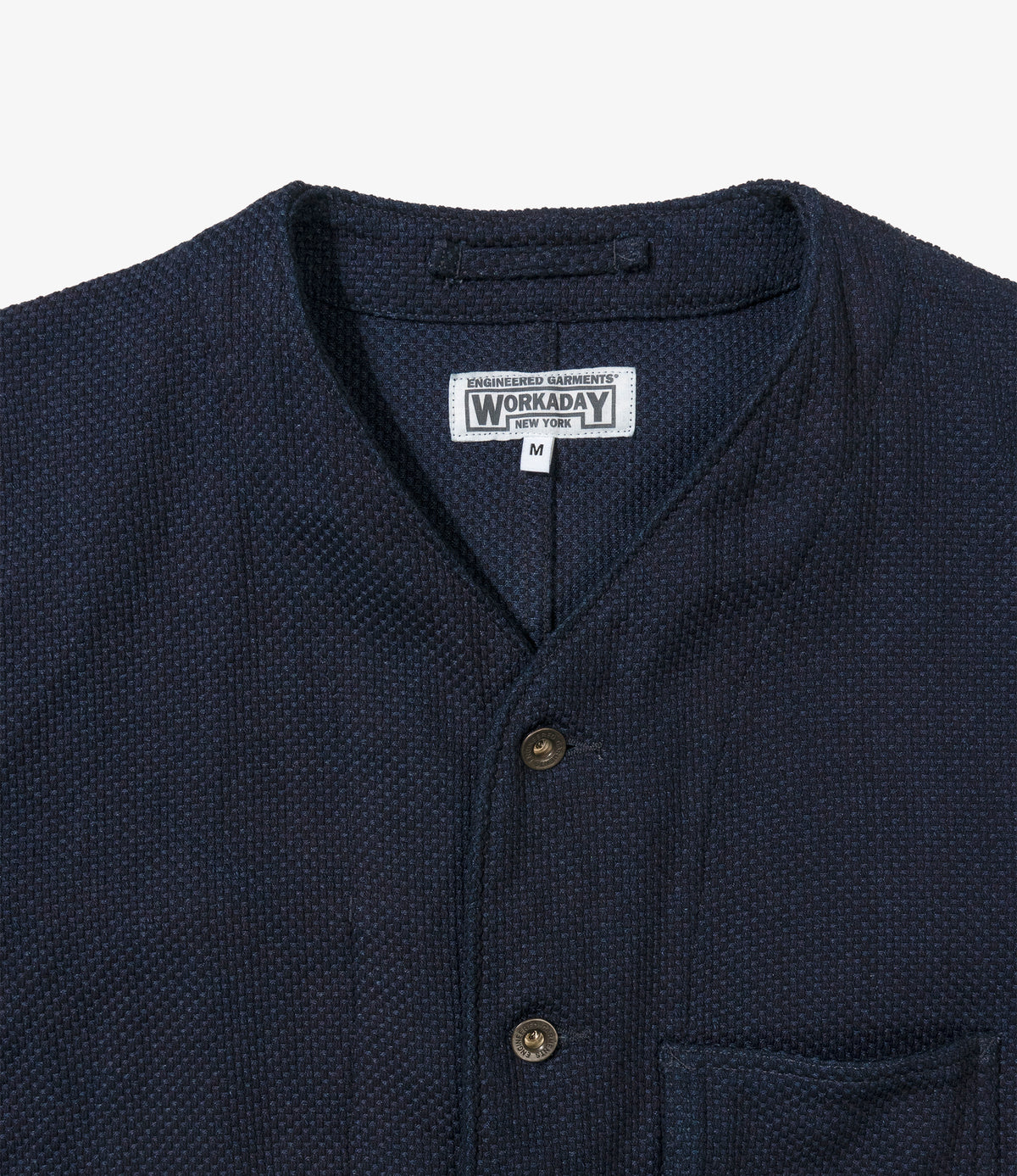 Short Engineer Jacket – Navy Basketweave | Workaday | Nepenthes London