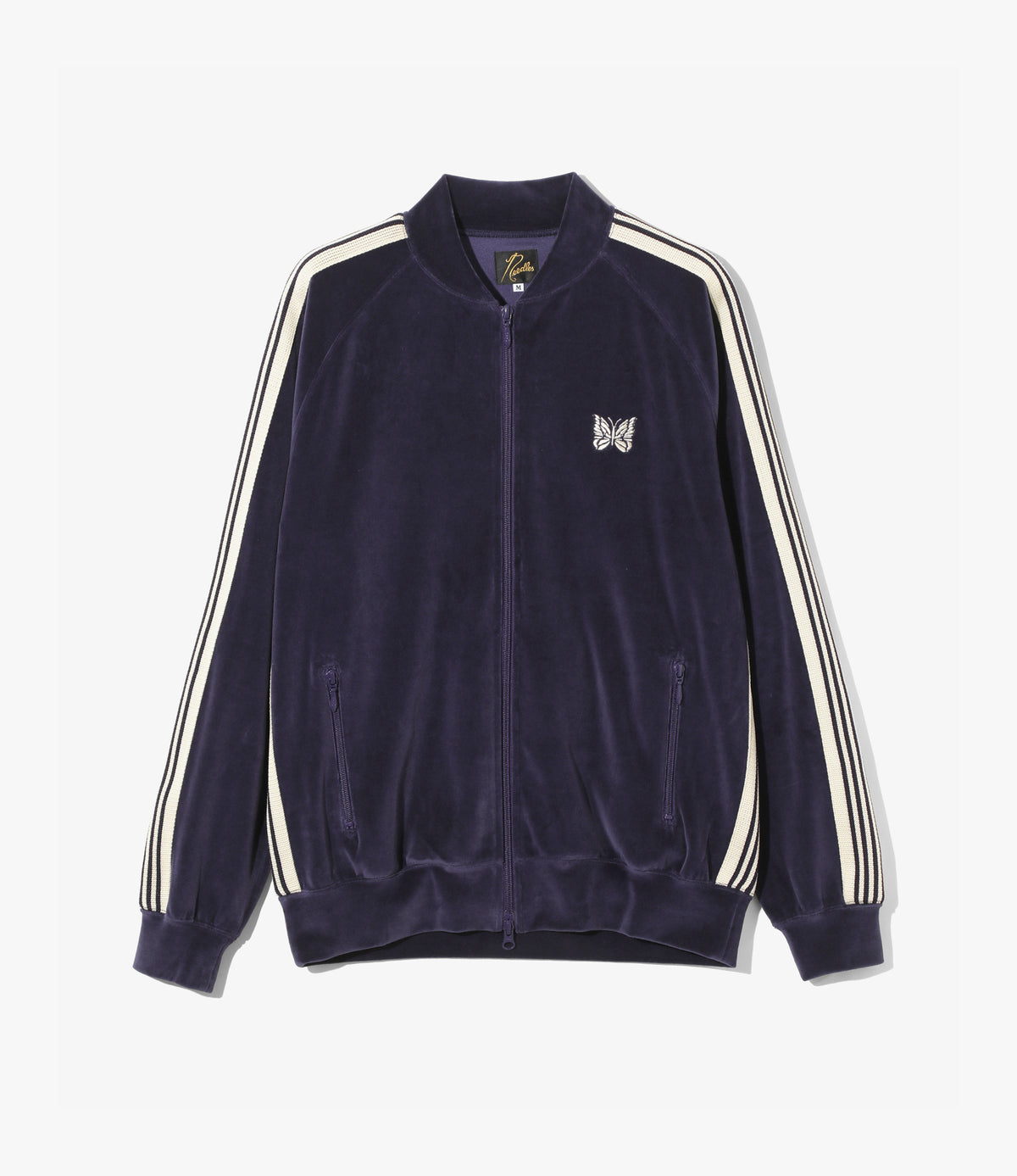 Rib Collar Track Jacket – Navy Velour | Needles | Nepenthes London