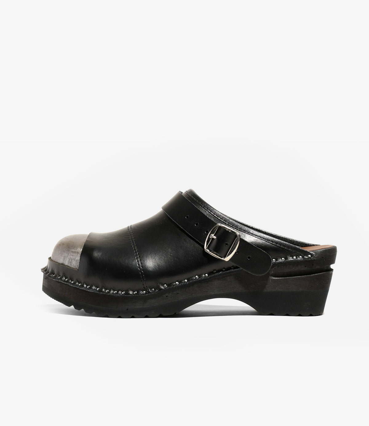 Steel Toe Safety Clog – Black Leather | Nepenthes London