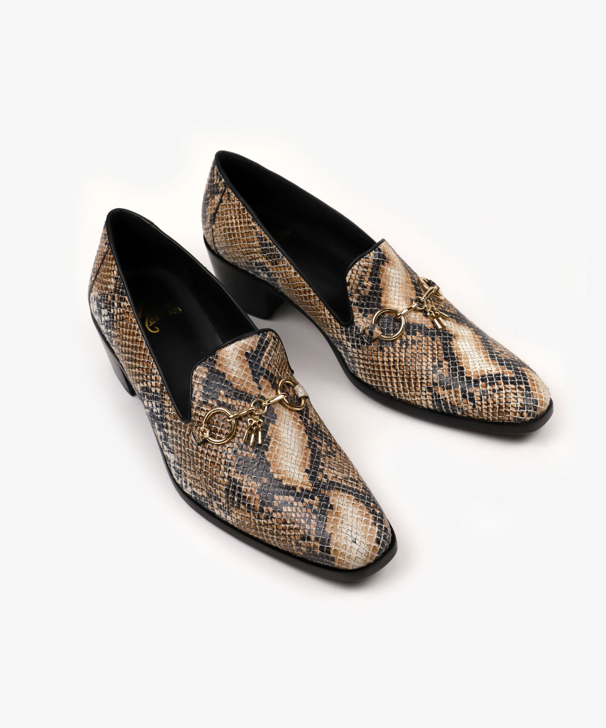 Tassel Bit Heeled Opera Shoe – Python Leather | Nepenthes London