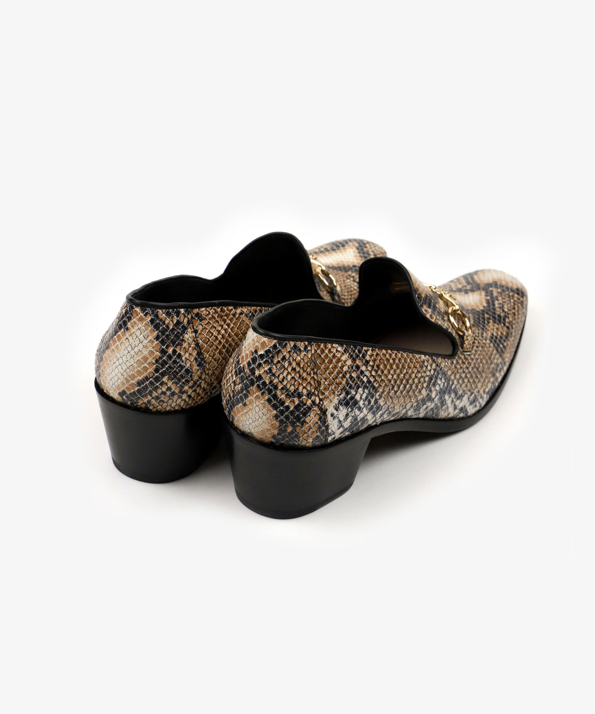 Needles Heeled Opera Bit Vamp - Python | Nepenthes London
