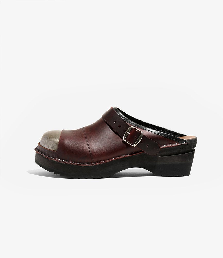 Steel Toe Safety Clog – Bordeaux | Nepenthes London