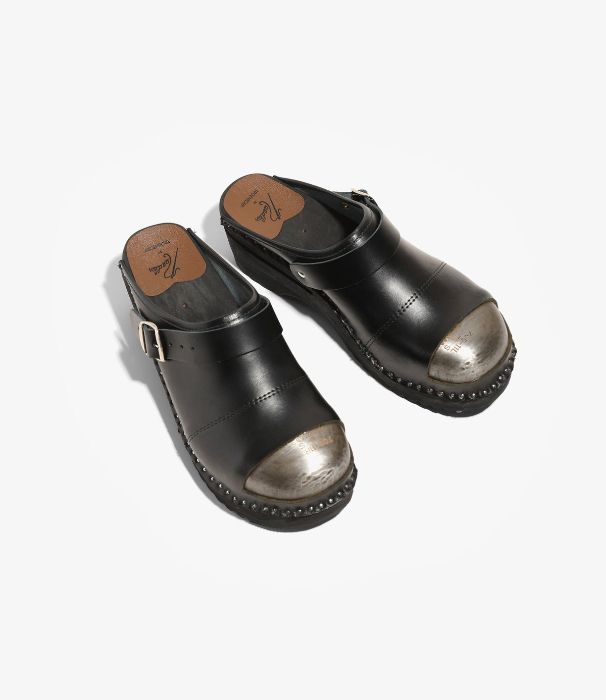 Steel Toe Safety Clog – Black Leather | Nepenthes London